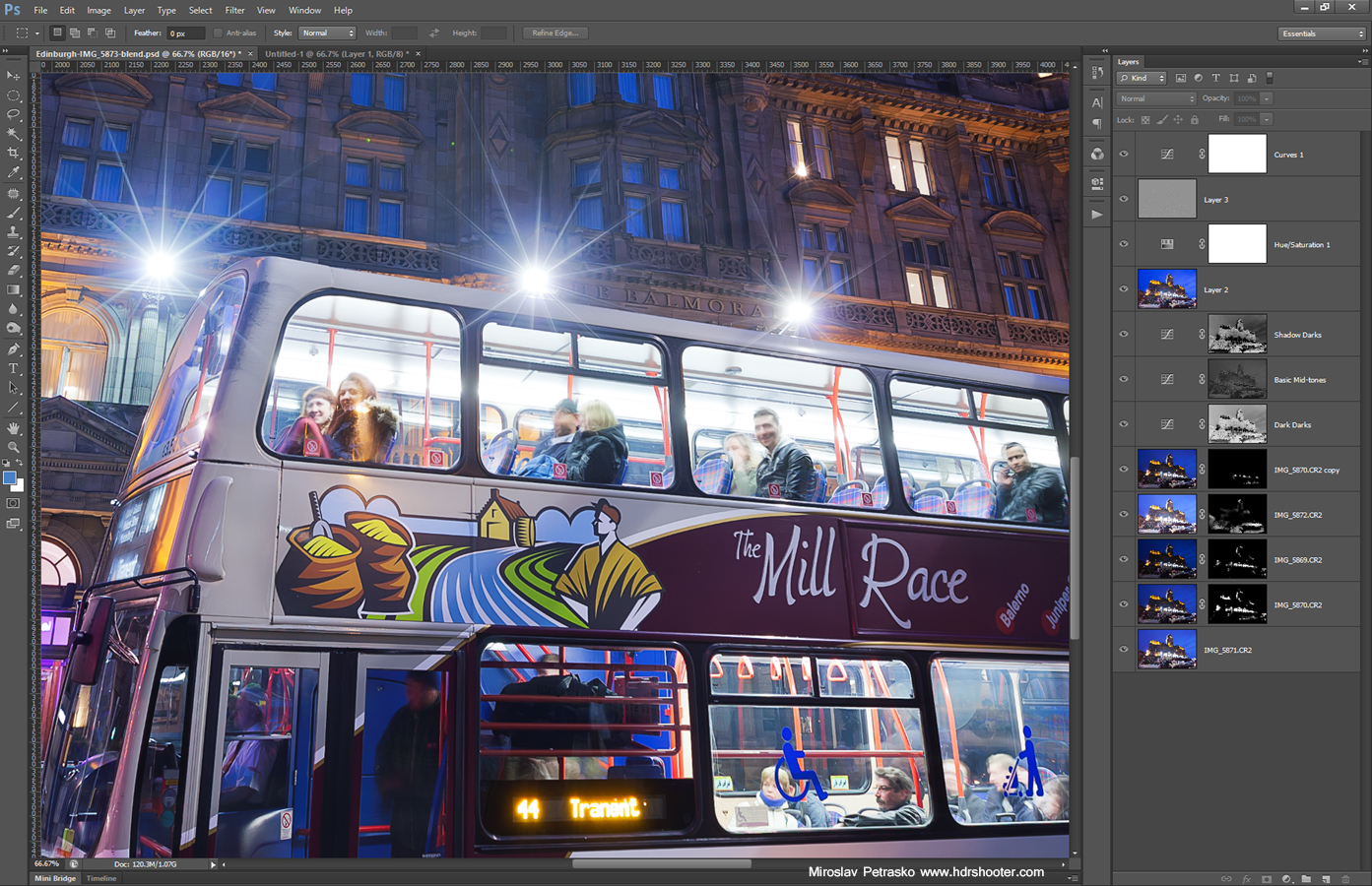 The bus in Edinburgh - Process - HDRshooter
