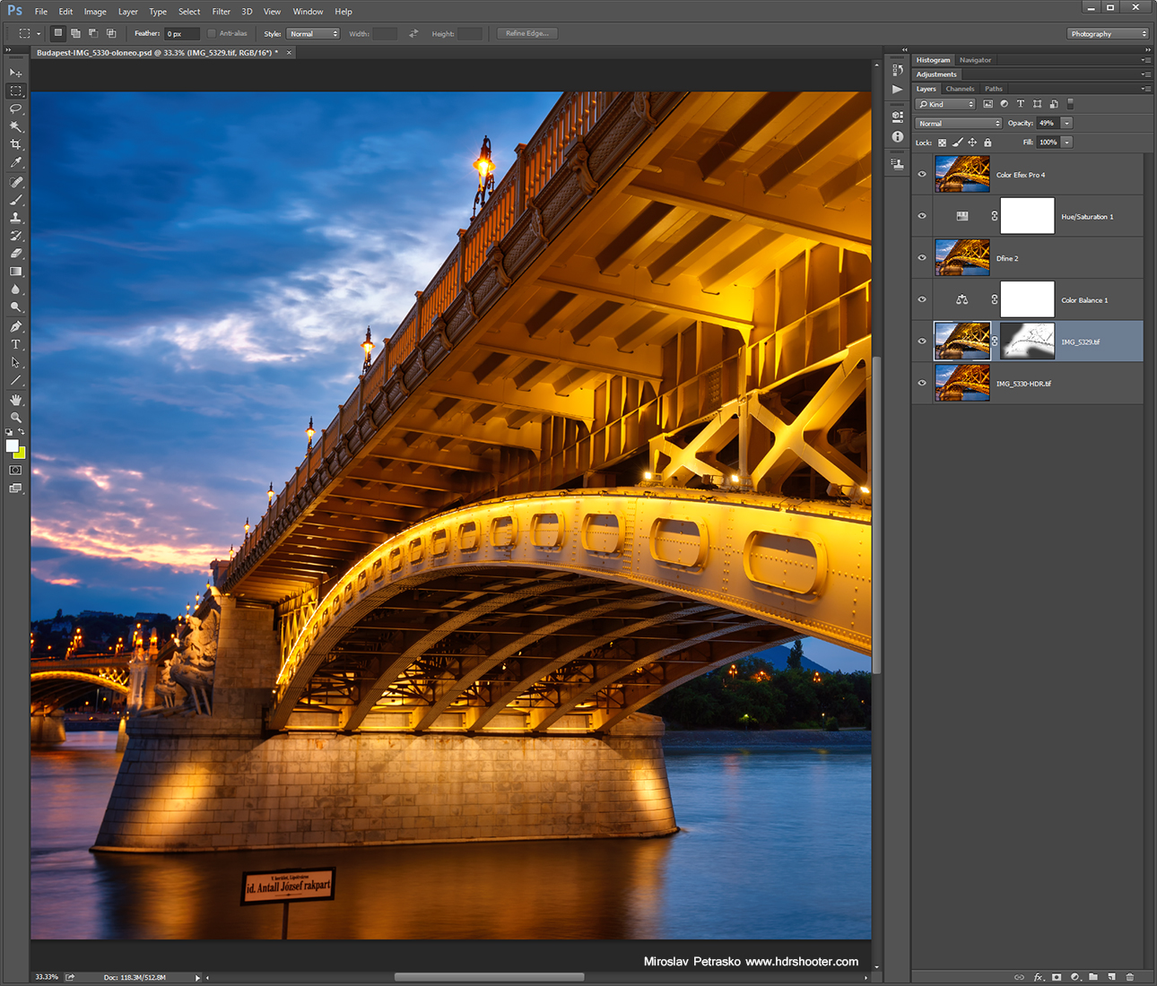 Close to the bridge - process - HDRshooter