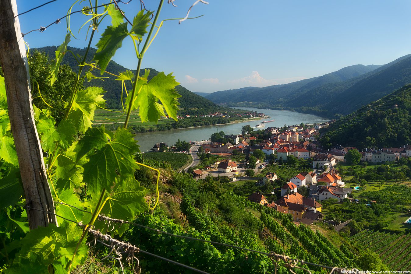 Vineyards over Spitz in Austria - HDRshooter