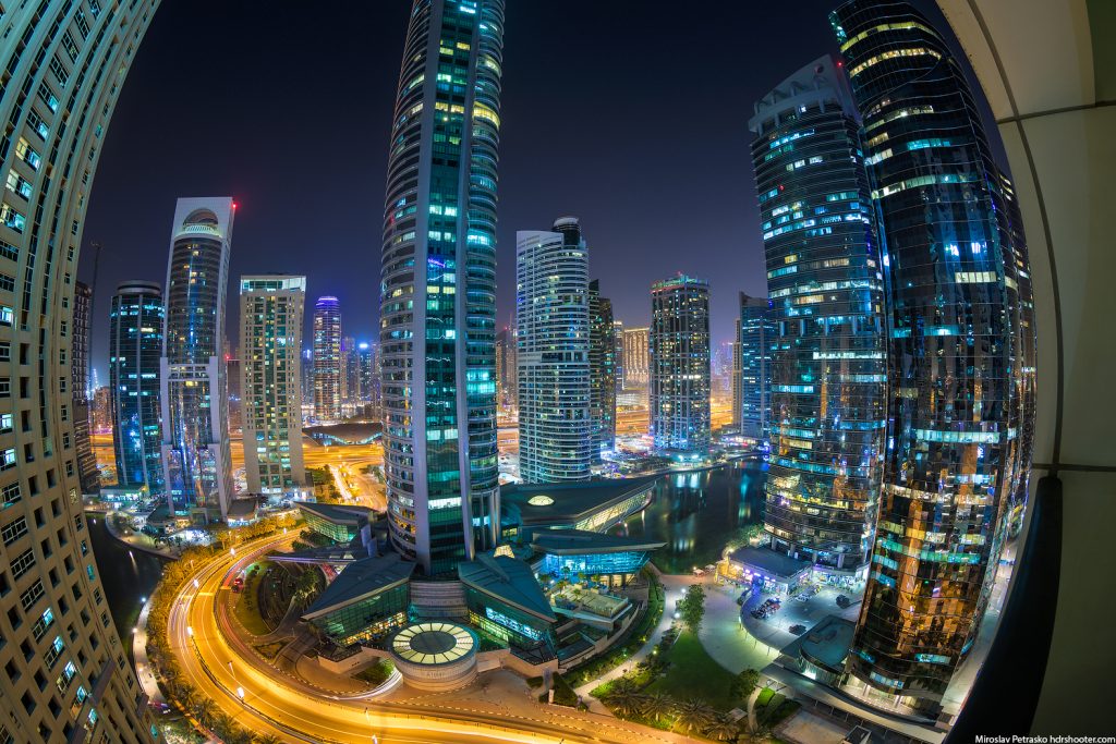Fish-eye frame, Dubai, UAE - HDRshooter