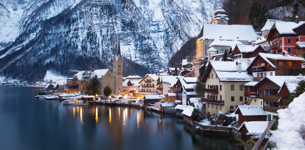 Snow covered Hallstatt, Hallstatt, Austria - HDRshooter