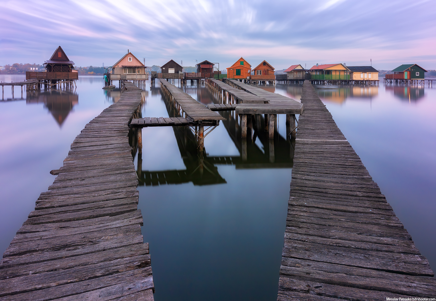 Morning at the wooden bridges in Bokod - HDRshooter