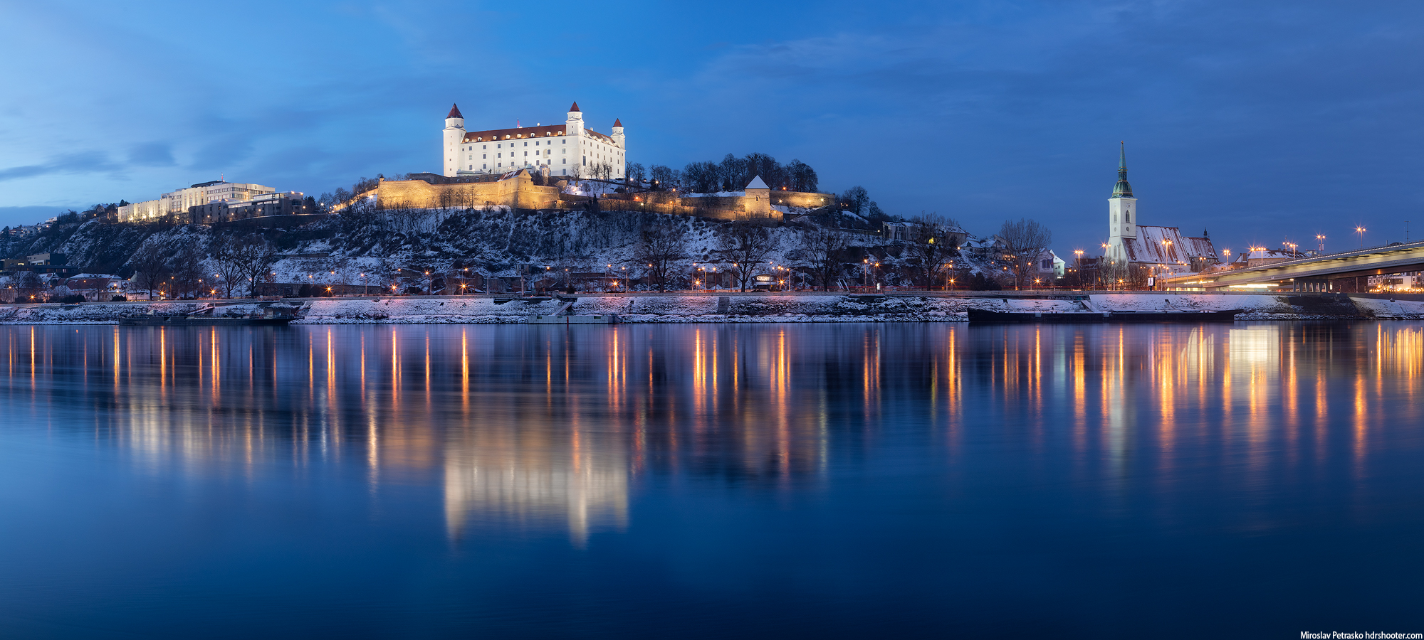 A cold evening panorama, Bratislava, Slovakia - HDRshooter